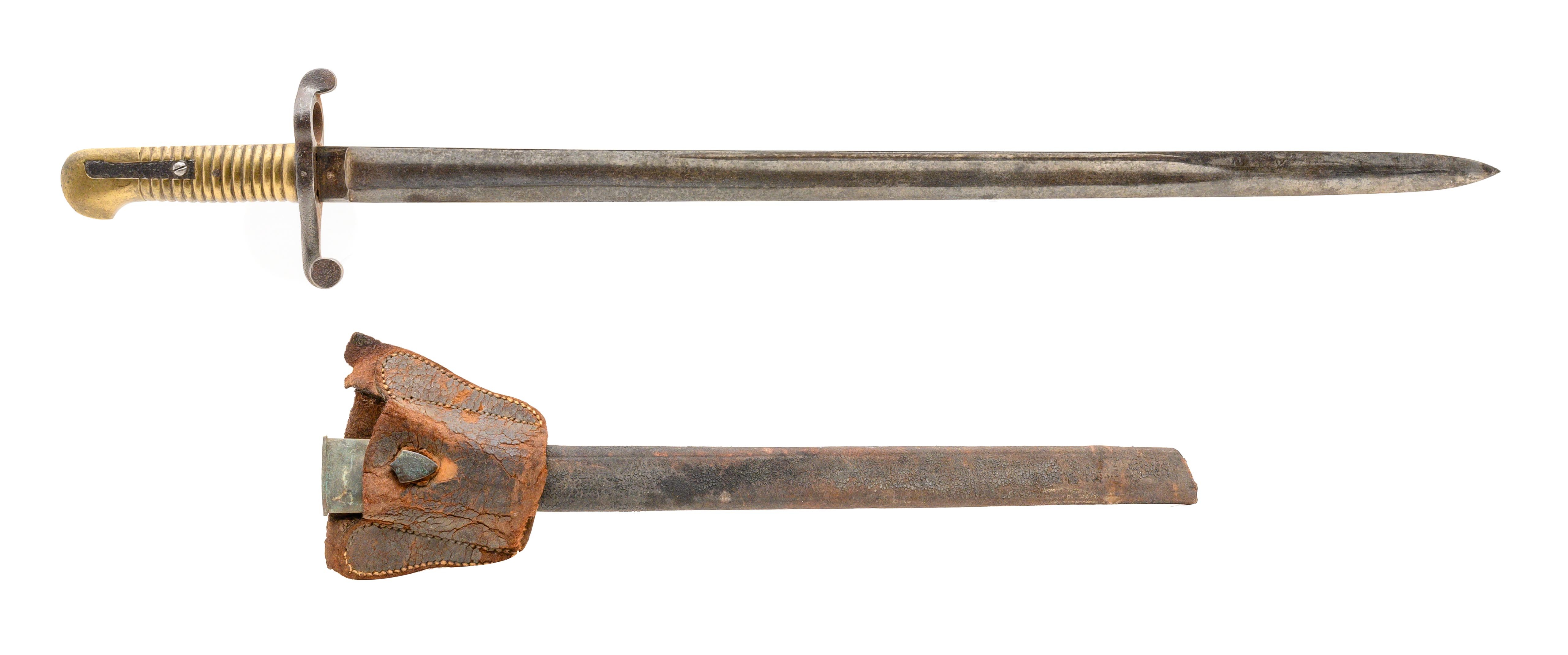 1863 SPENCER NAVY RIFLE BAYONET WITH SCABBARD & FROG (MEW3897 ...