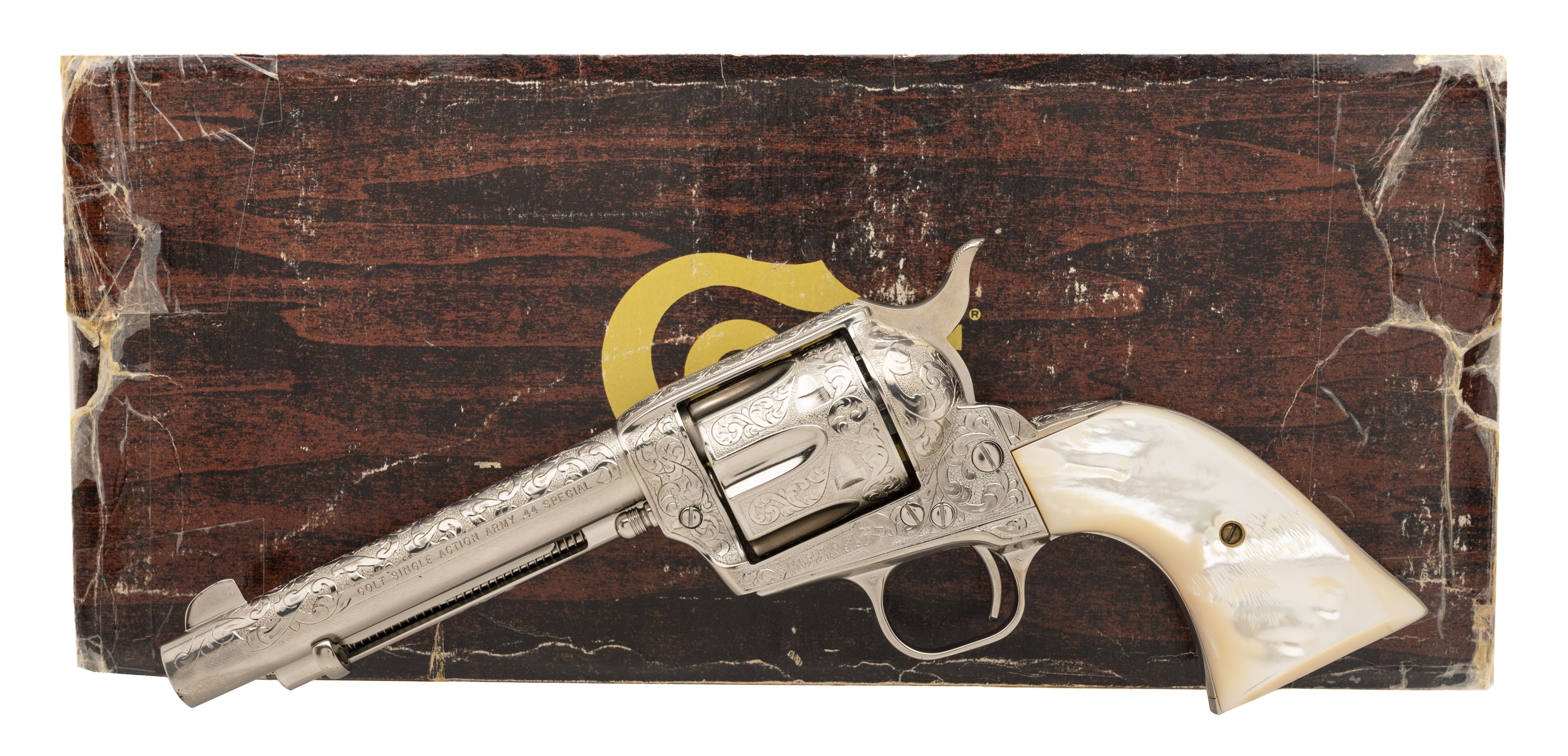 Colt Single Action Army Engraved 3rd Gen Revolver .44 Special (C20117 ...
