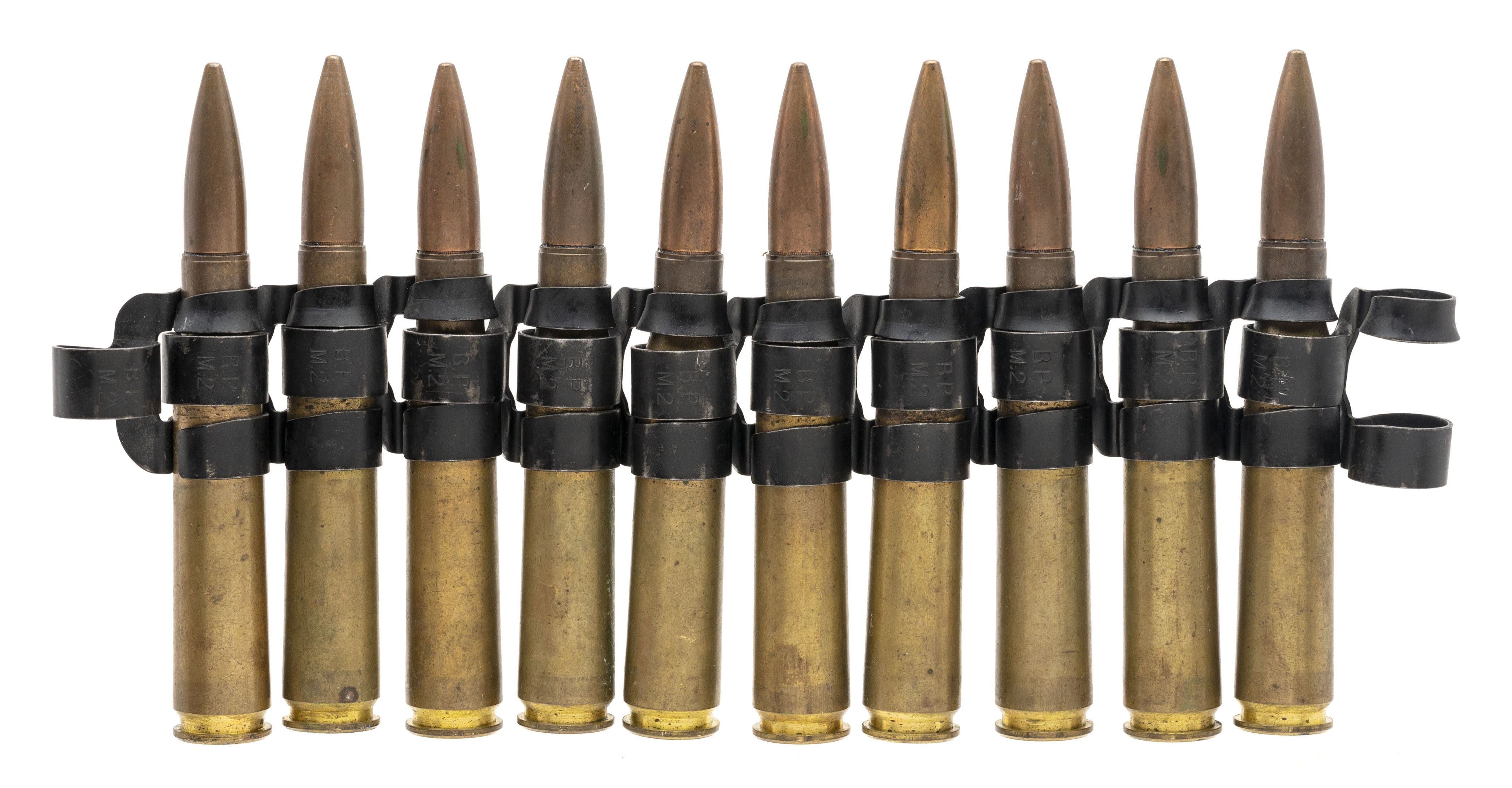 10-rounds of linked .50-caliber FMJ ammunition (MIS5338) - Collectors ...