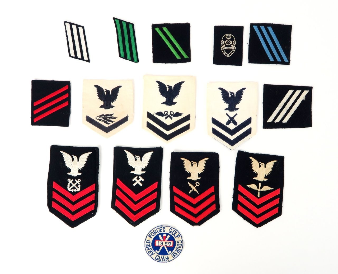 Lot of Vintage U.S. Navy Rank Chevrons (MM860) - Collector’s Firearms