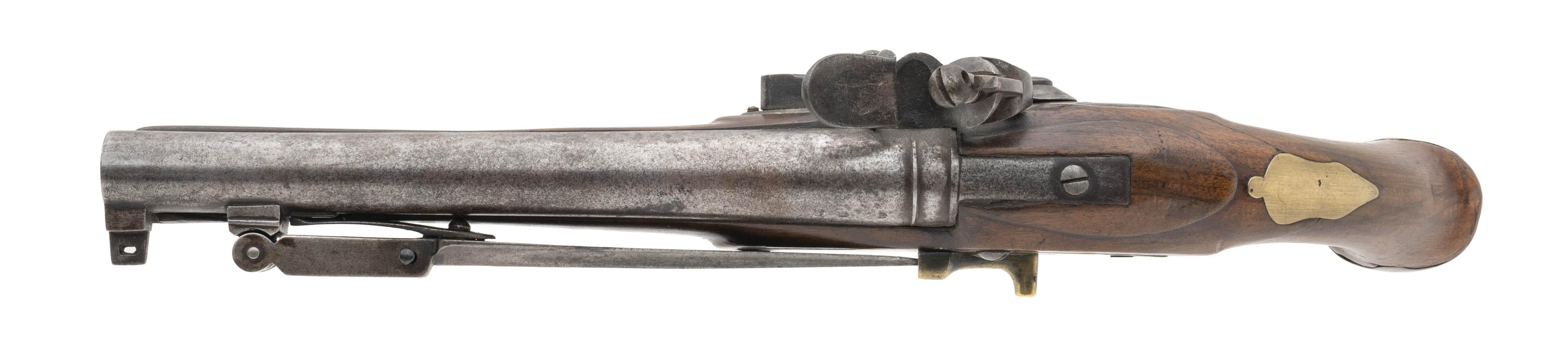 Revolutionary War Era Flintlock Pistol by Waters with Spring Bayonet ...