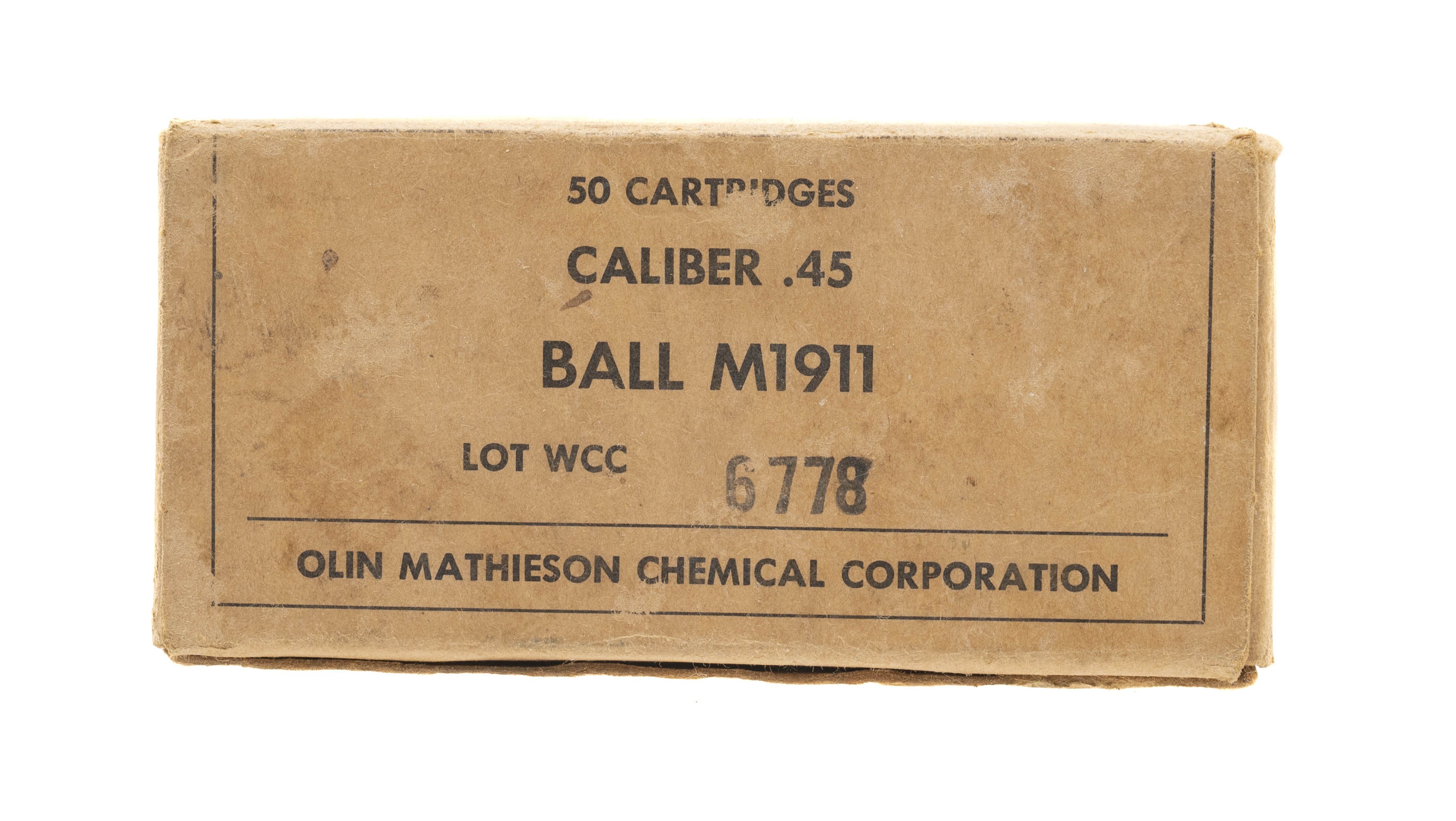 US military 45ACP 50rd BOX Ball Ammo (AM160) - Collector’s Firearms