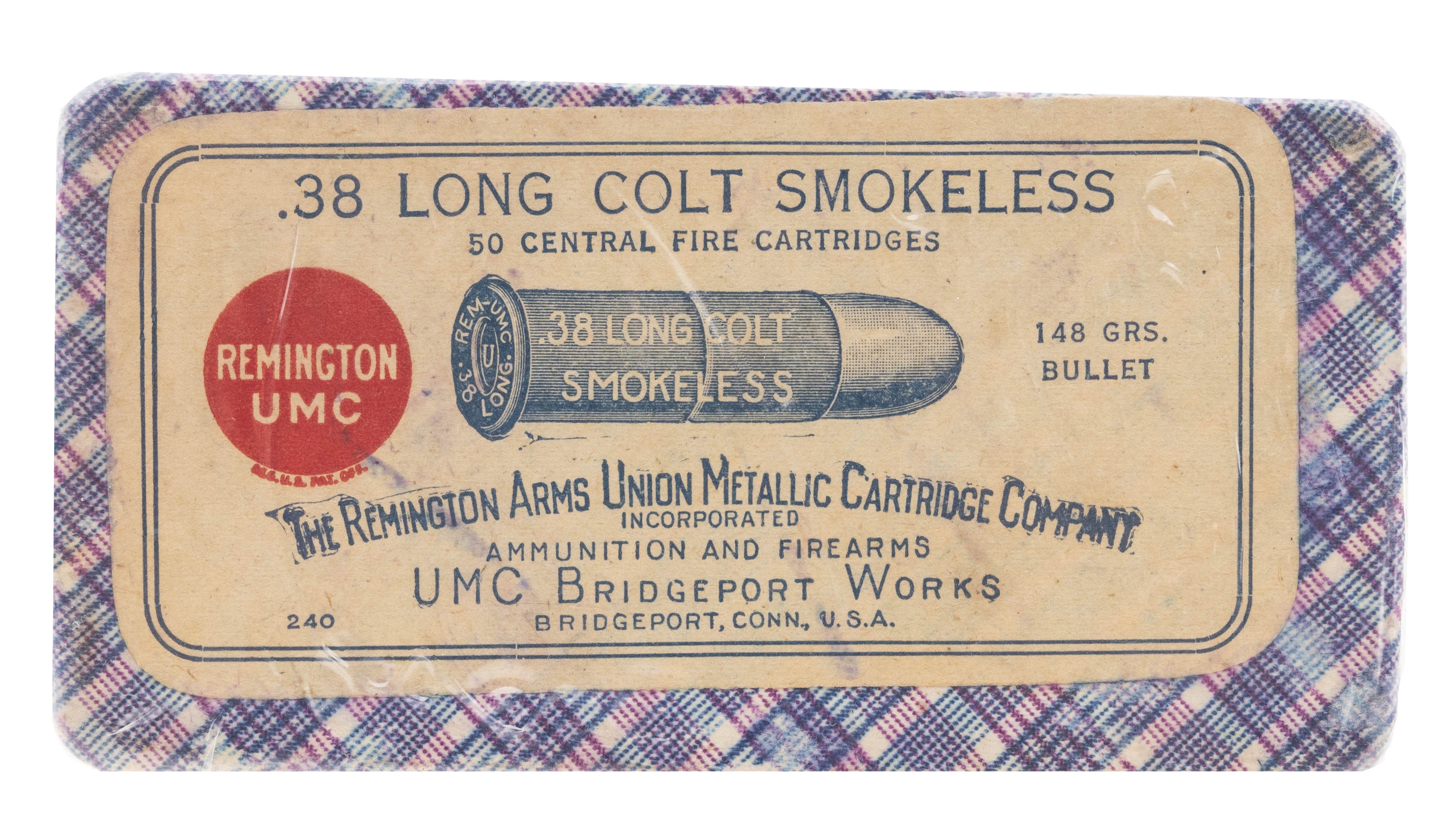 .38 Long Colt Smokeless CF Cartridges (AM722) - Collectors Firearms