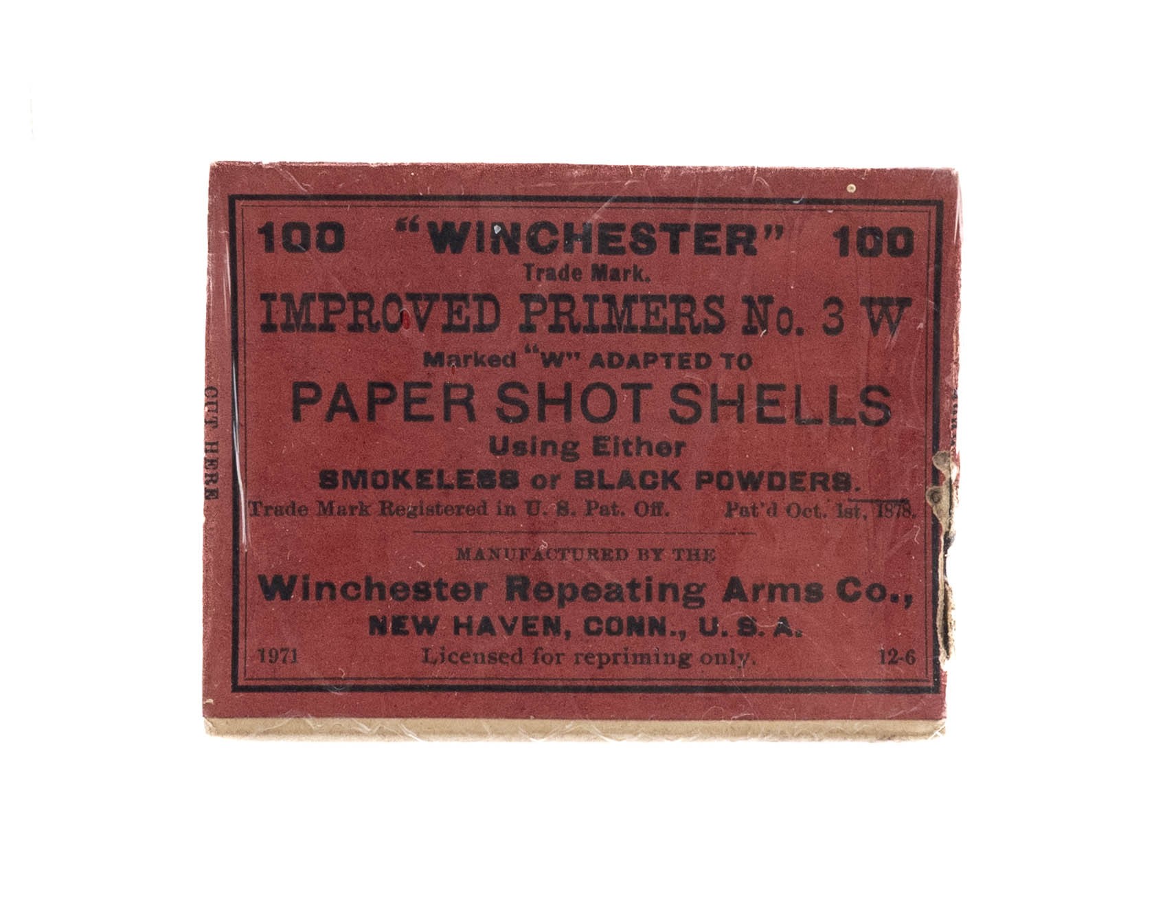 No.3W Improved Primers for Paper Shot Shells.(AN037) - Collectors Firearms