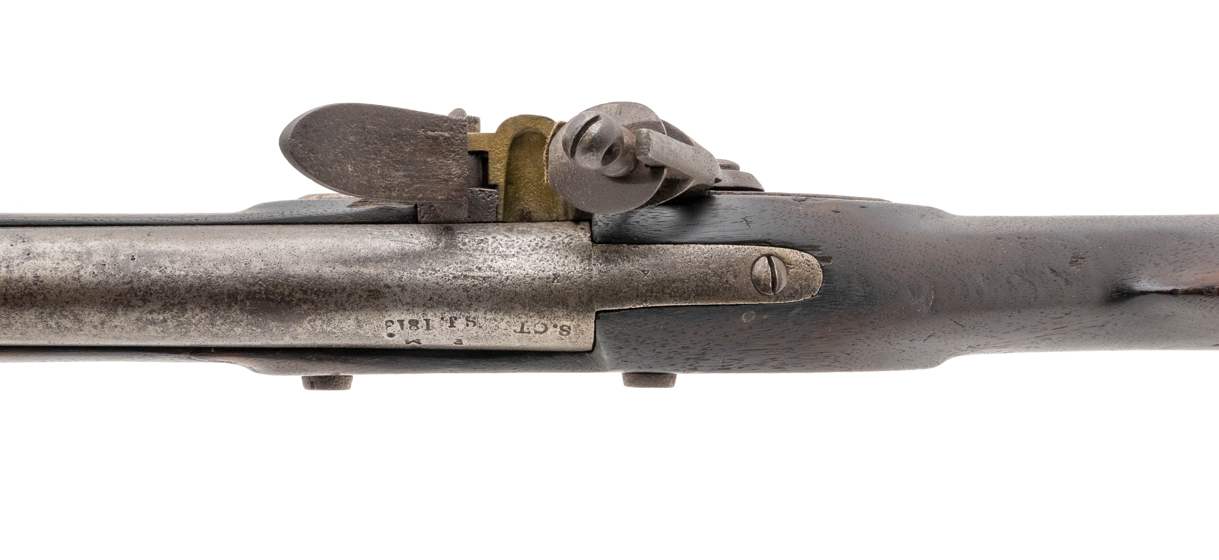 Rare U.S. Model 1808 flintlock musket by Pomeroy Connecticut militia ...