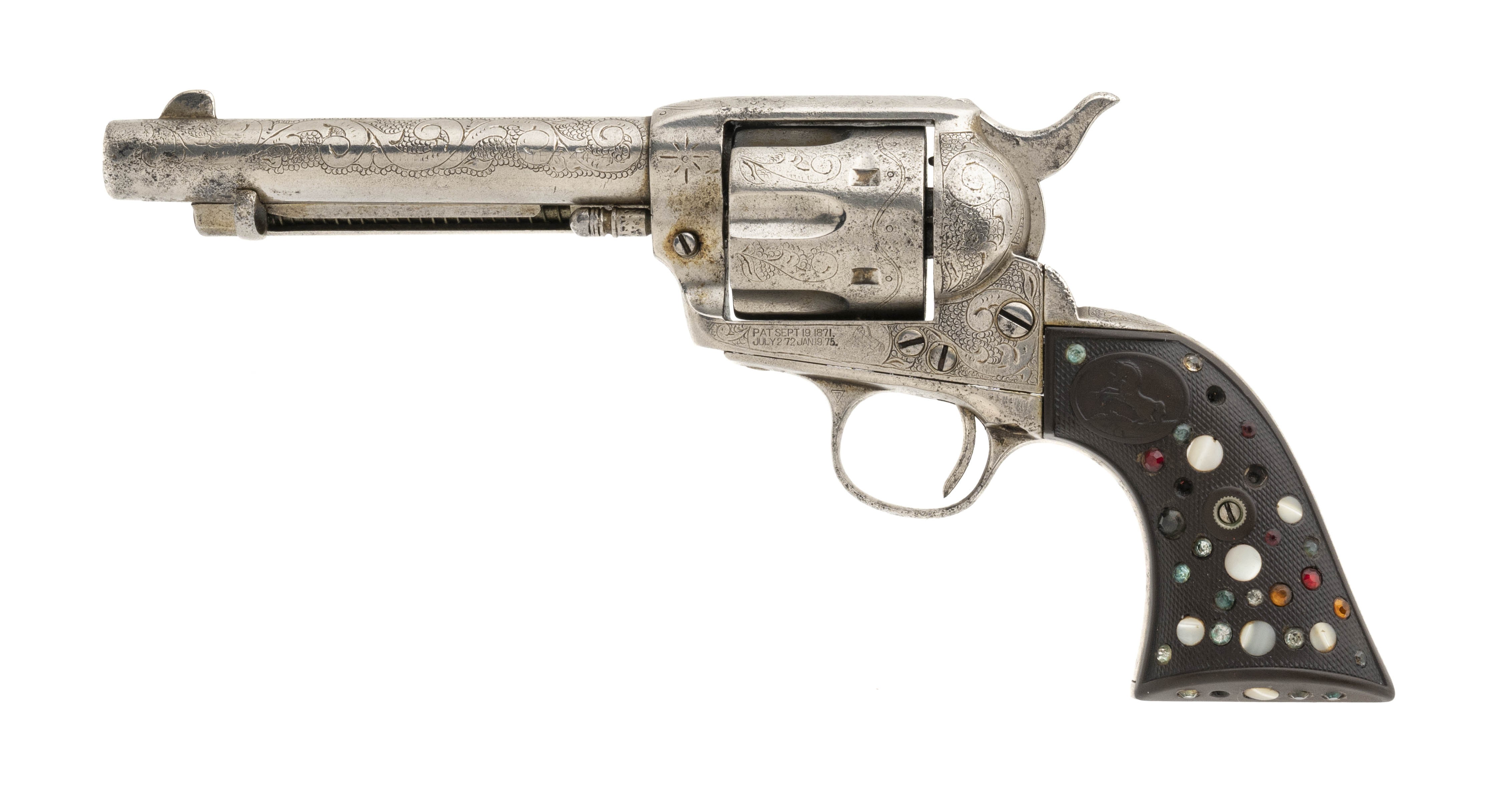 Engraved Colt Single Action Army 44-40 (C18093) - Collectors Firearms