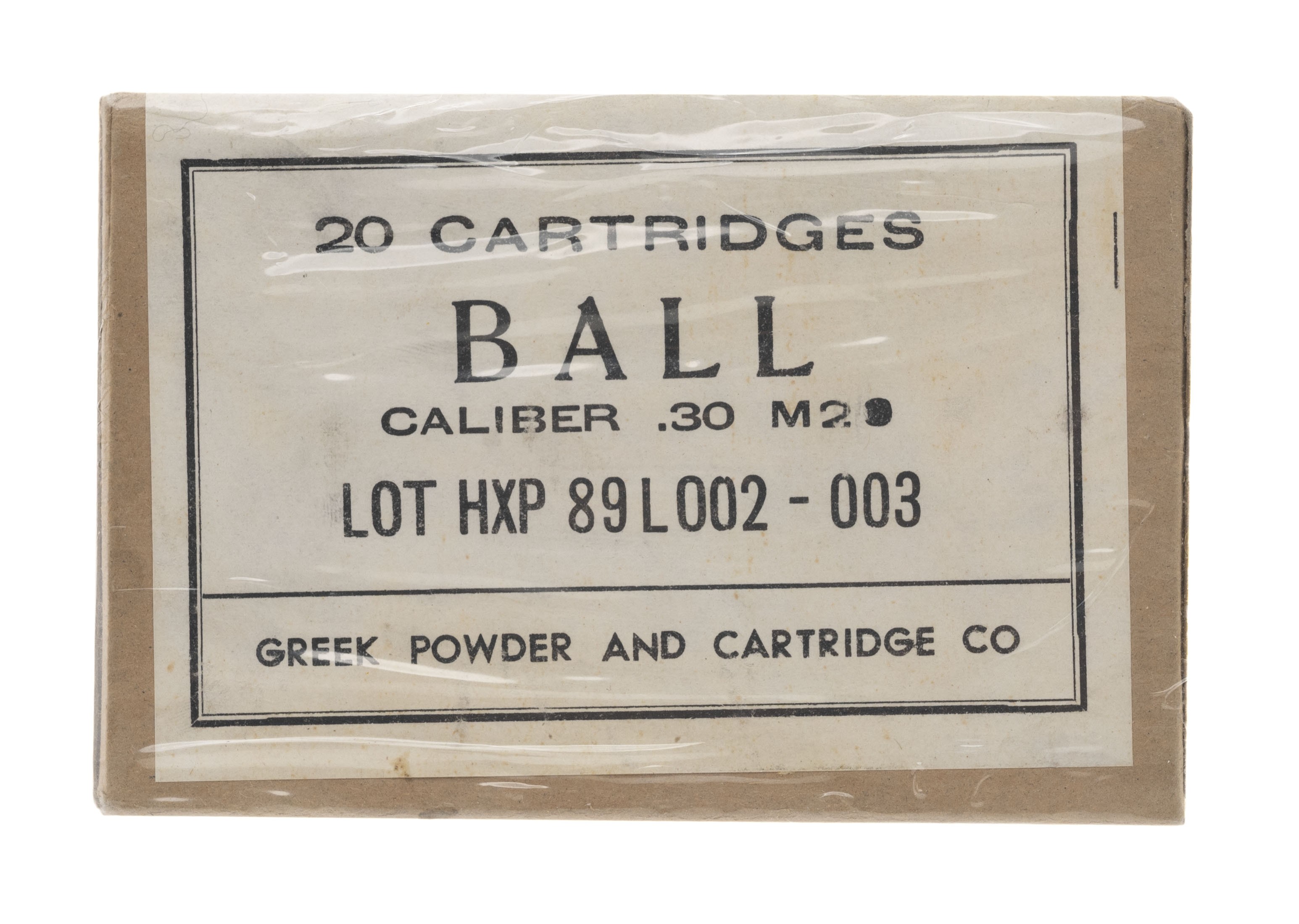 .30 Caliber M2 Ball Greek Powder (AM1555) - Collectors Firearms
