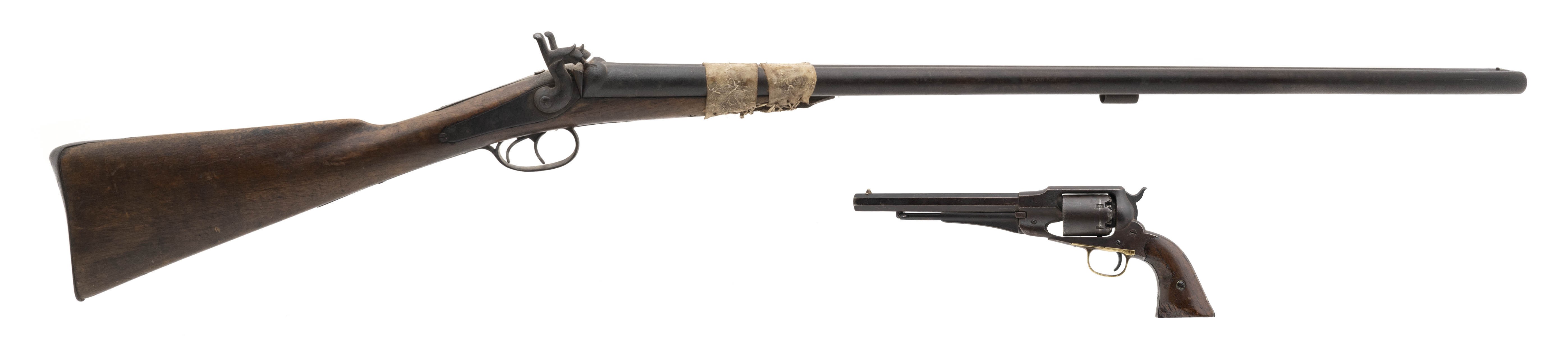 Remington New Model and Unknown Double barrel Shotgun Fort Crawford ...