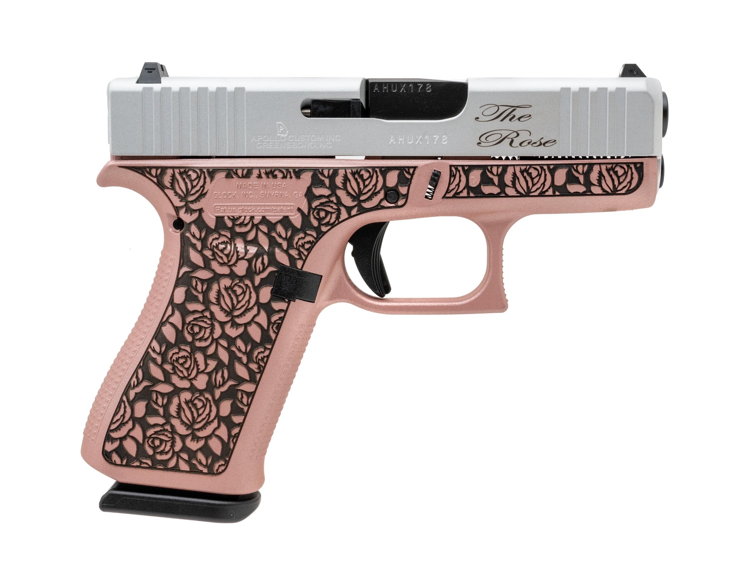 (SN: AHUX122) Glock 43X The Rose Pistol 9mm (NGZ4150) New - Collector’s ...