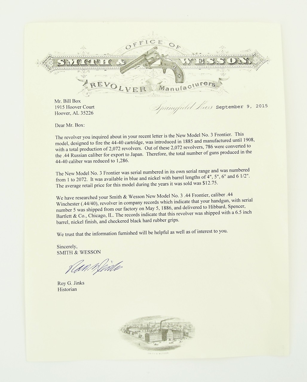 Smith & Wesson New Model 3 Frontier made in 1886 (AH3967) - Collectors ...