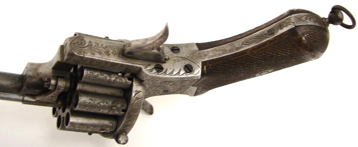Rare 20-Shot Engraved Pinfire revolver (AH2285 ) - Collector’s Firearms