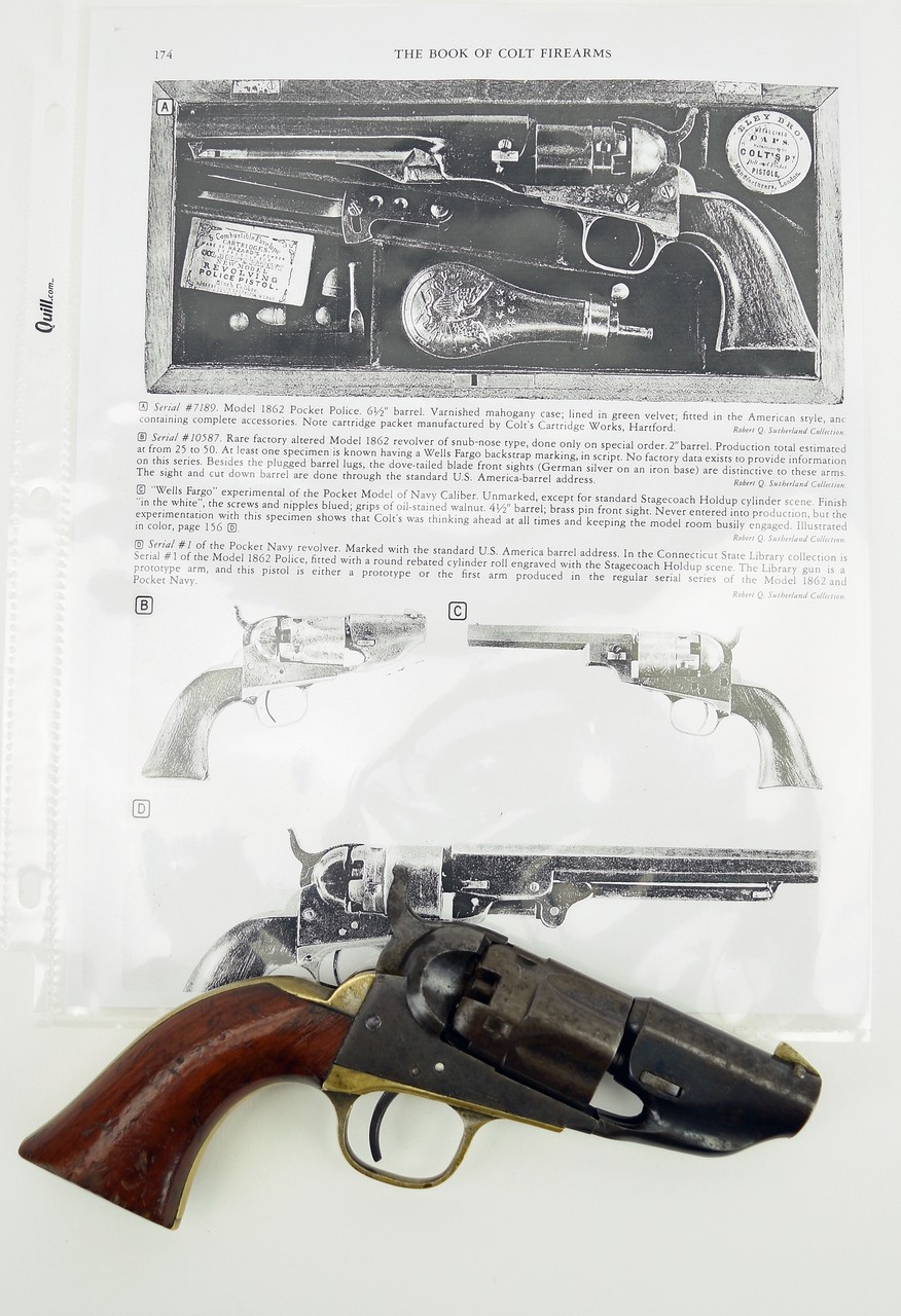 Rare Colt 1862 model “Trapper revolver” (C12463) - Collectors Firearms