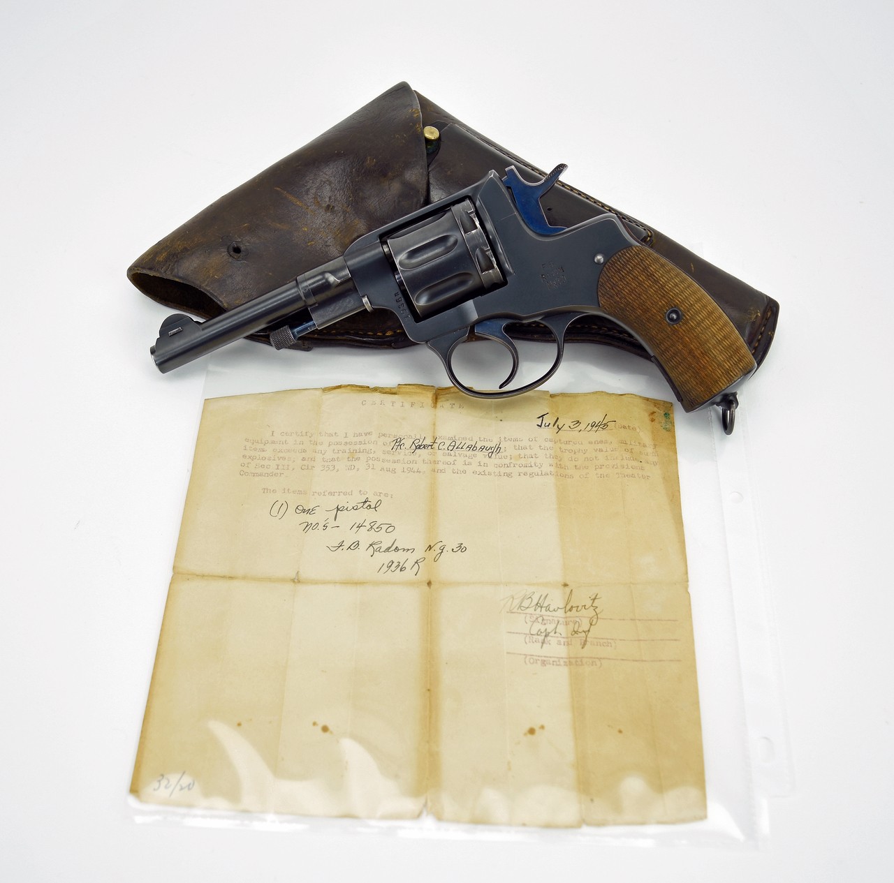 Very Rare Polish Radom Nagant 7.62x38R Revolver w/ Capture Papers ...