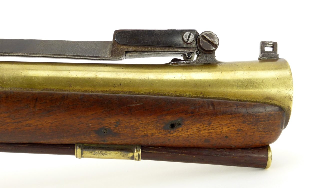 English Coach Gun with spring bayonet (AL3587) - Collectors Firearms