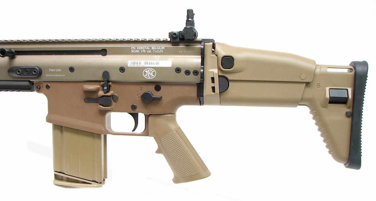 FN SCAR 17S 7.62 X 51 MM caliber rifle. Flat dark earth finish. Like ...
