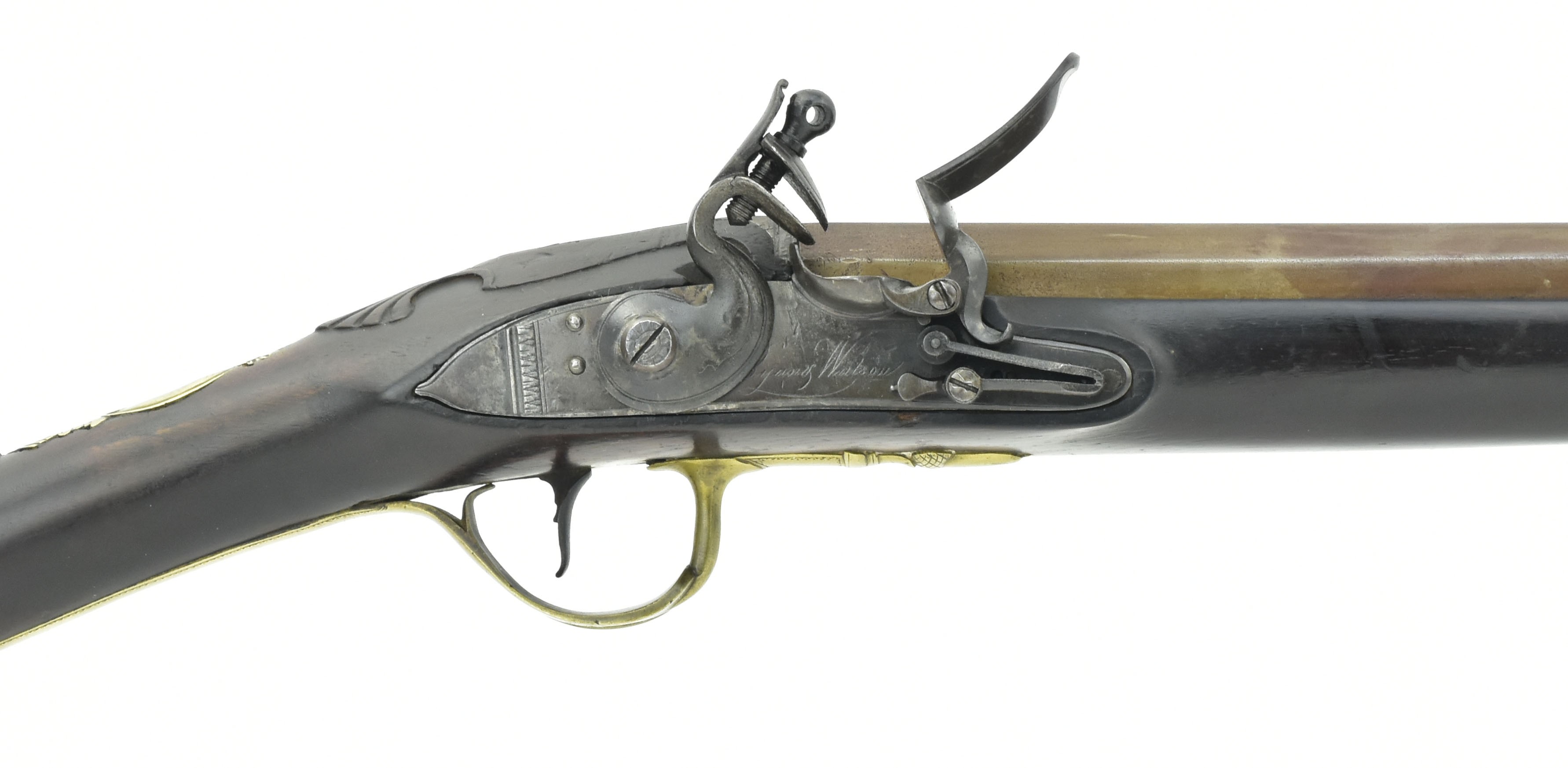 English Flintlock Fowler lock Marked “Ryan & Watson” (AL4876 ...
