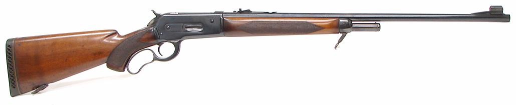 Winchester 71 .348 WCF caliber deluxe model rifle. Manufactured in 1936. Has excellent bore ...