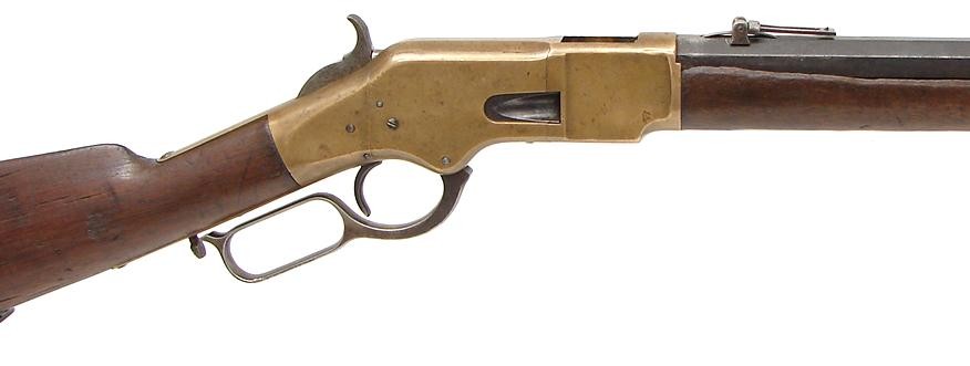 Winchester 1866 rifle 3rd model made in 1874. Brass has a nice mustard ...
