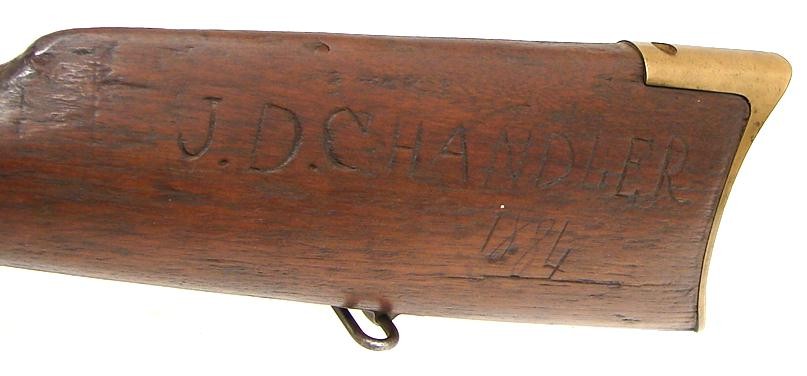 Winchester 1866 rifle 3rd model made in 1874. Brass has a nice mustard ...