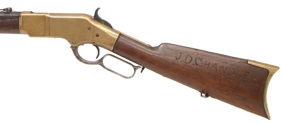 Winchester 1866 rifle 3rd model made in 1874. Brass has a nice mustard ...