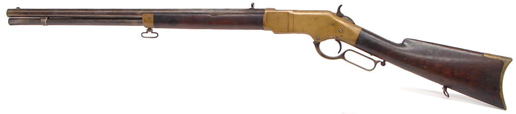 Winchester 1866 Rifle. The brass on this gun has turned an ideal ...