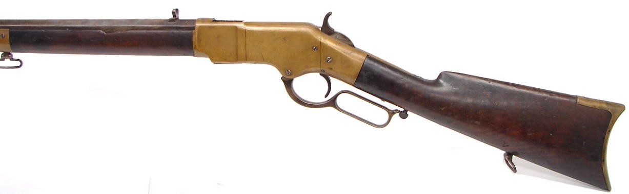 Winchester 1866 Rifle. The brass on this gun has turned an ideal ...