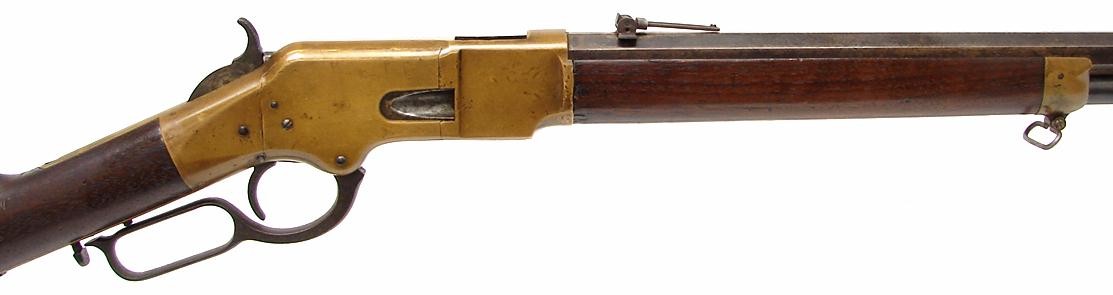Winchester 1866 rifle with Henry marked barrel. Very early gun in the ...