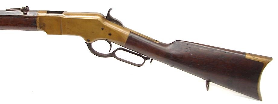 Winchester 1866 rifle with Henry marked barrel. Very early gun in the ...