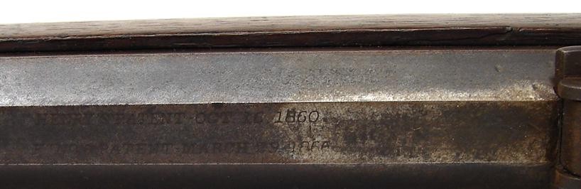 Winchester 1866 rifle with Henry marked barrel. Very early gun in the ...