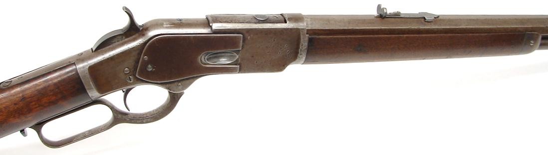 Rare Winchester Early 1873 1st model rifle with raised thumbprint dust ...