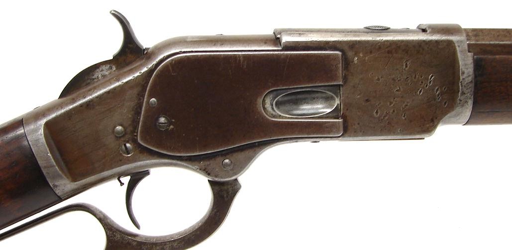 Rare Winchester Early 1873 1st model rifle with raised thumbprint dust ...
