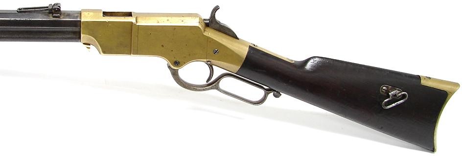 Henry Model 1860 2nd Model rifle with blue-gray patina, very good sharp ...
