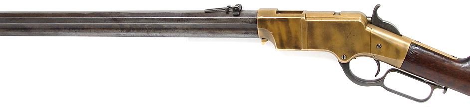 Henry 1st model rifle in 24xx serial number range. Has mustard color ...