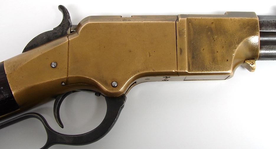 Henry 1st model rifle in 24xx serial number range. Has mustard color ...