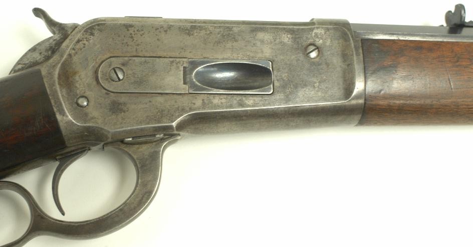 Winchester Model 1886 .38-56 caliber heavy barrel rifle with special sight. Excellent bore ...