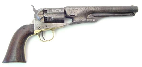 Colt 1860 fluted Army. Nice smooth patina gun with light pitting on ...