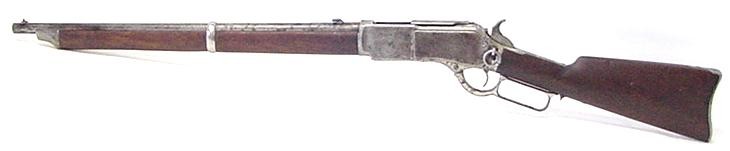 Winchester 1876 carbine factory nickel. (al690) - Collectors Firearms