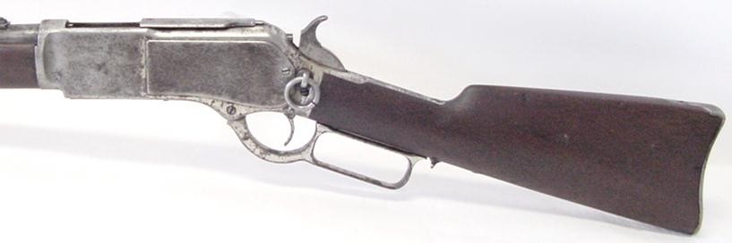 Winchester 1876 carbine factory nickel. (al690) - Collectors Firearms