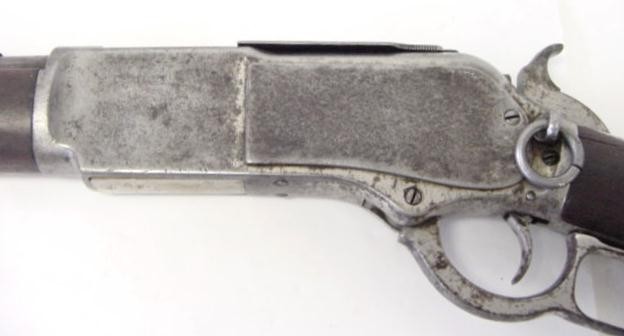 Winchester 1876 carbine factory nickel. (al690) - Collectors Firearms