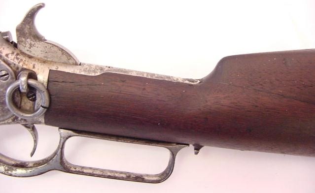 Winchester 1876 carbine factory nickel. (al690) - Collectors Firearms