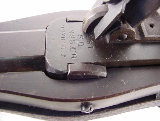 U.S. Model 1819 Flintlock Hall Rifle dated 1838. Near mint. (al870 ...