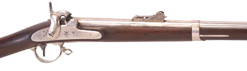 U.S. Model 1842 Harpers Ferry dated 1854 rifle with long range sight ...