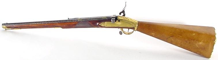 Antique Air Rifle with gold inlay. (al968) - Collector’s Firearms