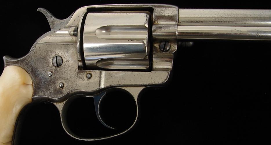 Colt 1878 .45 caliber revolver with 92-93% factory nickel, 7 1/2 barrel ...