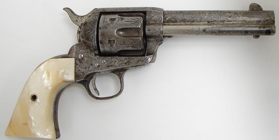 Colt Single Action black powder .45 caliber factory engraved revolver ...