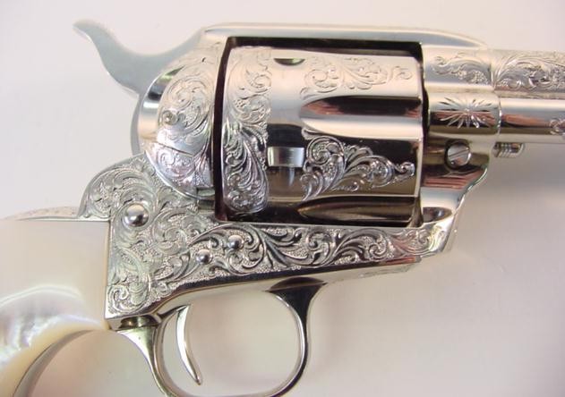 Colt Single Action 3rd Generation factory engraved 45 caliber revolver ...
