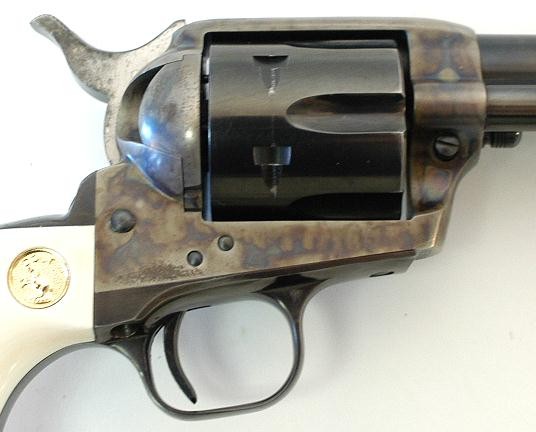 Colt Single Action 2nd Generation 45 caliber revolver with ivory grips ...