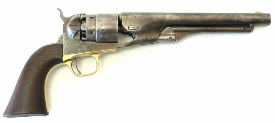 Colt 1860 Army .44 caliber revolver with good cartouches and 30-40% ...