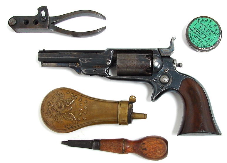 Colt Cased Root 2nd Model revolver with 85% blue. Cased with all ...