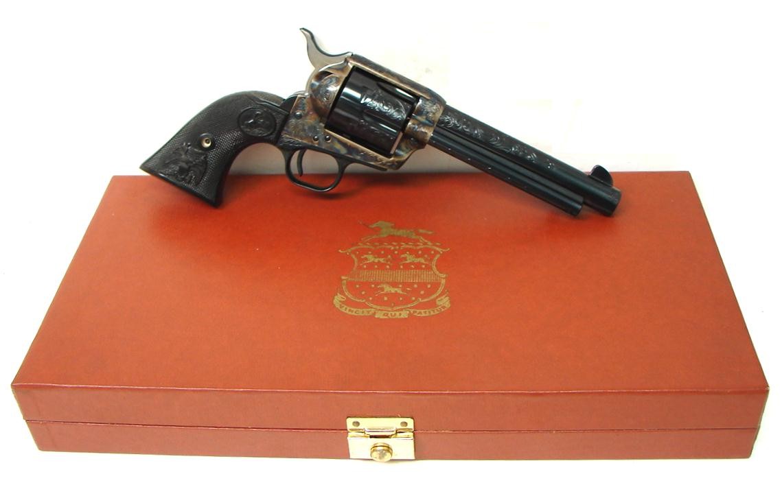 Colt SAA .45 LC caliber revolver. 3rd generation, factory engraved, 5 1/2" model with factory ...